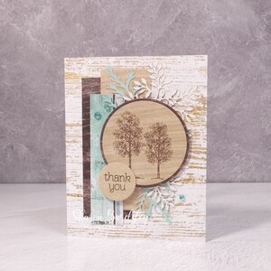 Handmade Thank You Card - Country Woods Thank You - Rustic Barn Wood ...
