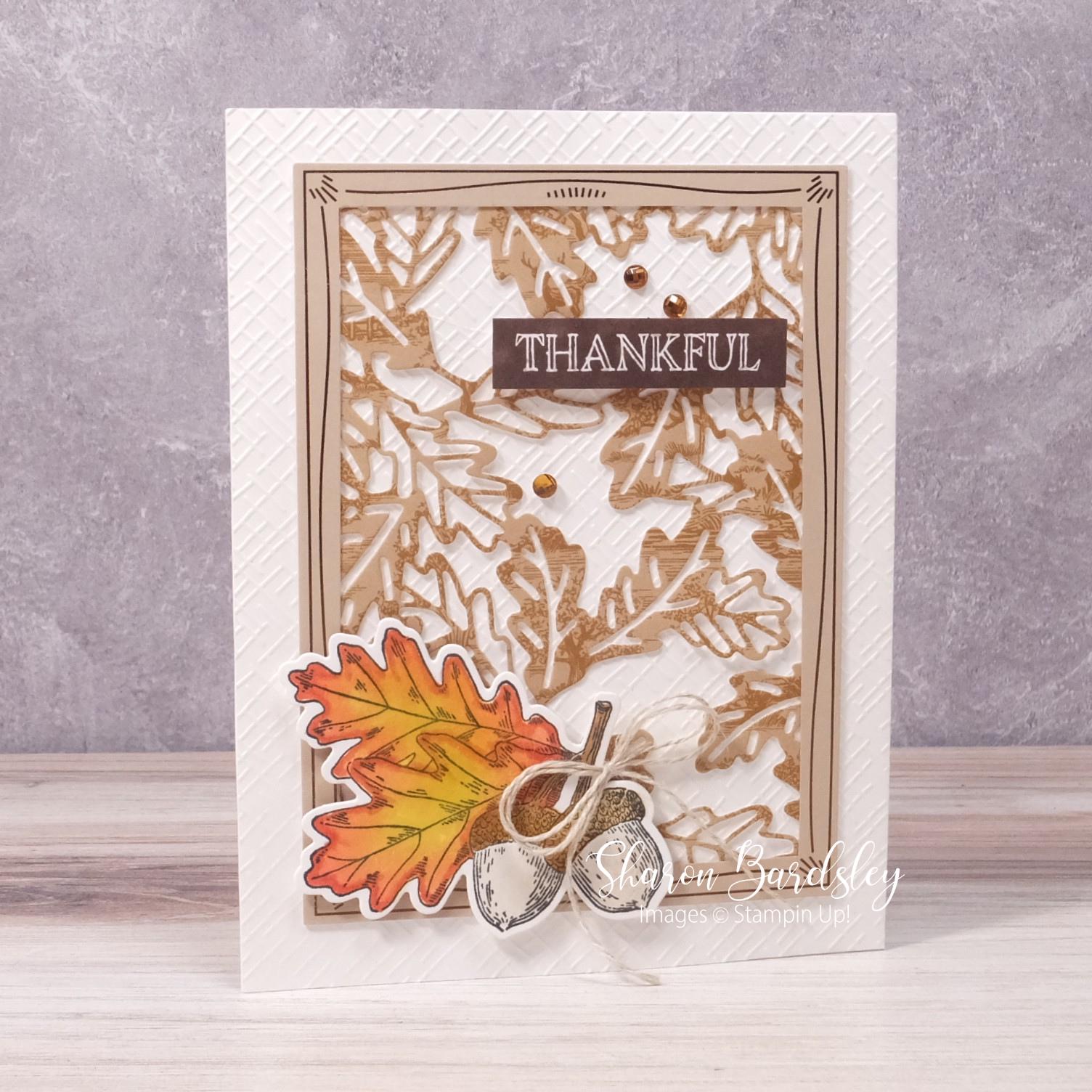 Handmade Fall Thanksgiving Card - Stampin up Autumn Leaves - Colorful ...