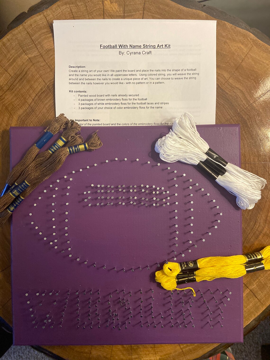 Custom Football String Art Kit | Etsy