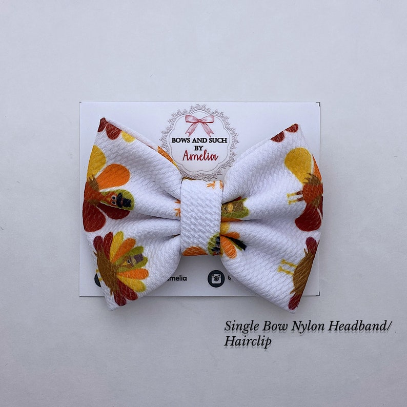 Thanksgiving Turkey Hair Clip Baby Headwrap Baby Headband | Etsy