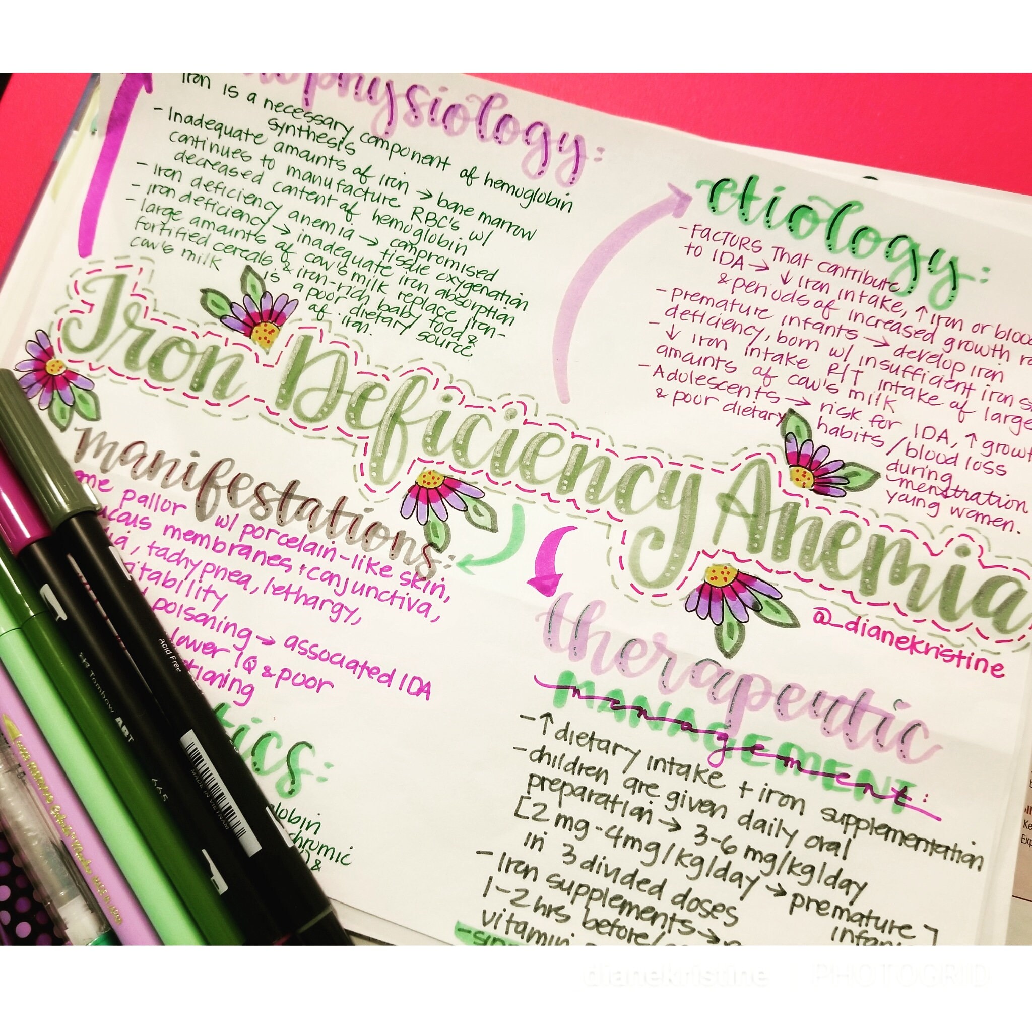 Iron Deficiency Anemia- Nursing Notes/ Concept Map- Pediatrics Semester ...