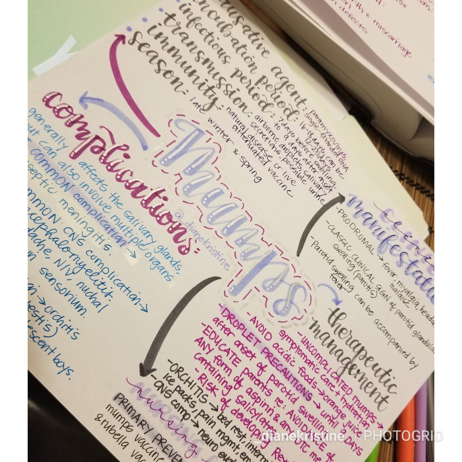 Mumps- Nursing Notes/ Concept Map- Pediatrics Semester - Etsy