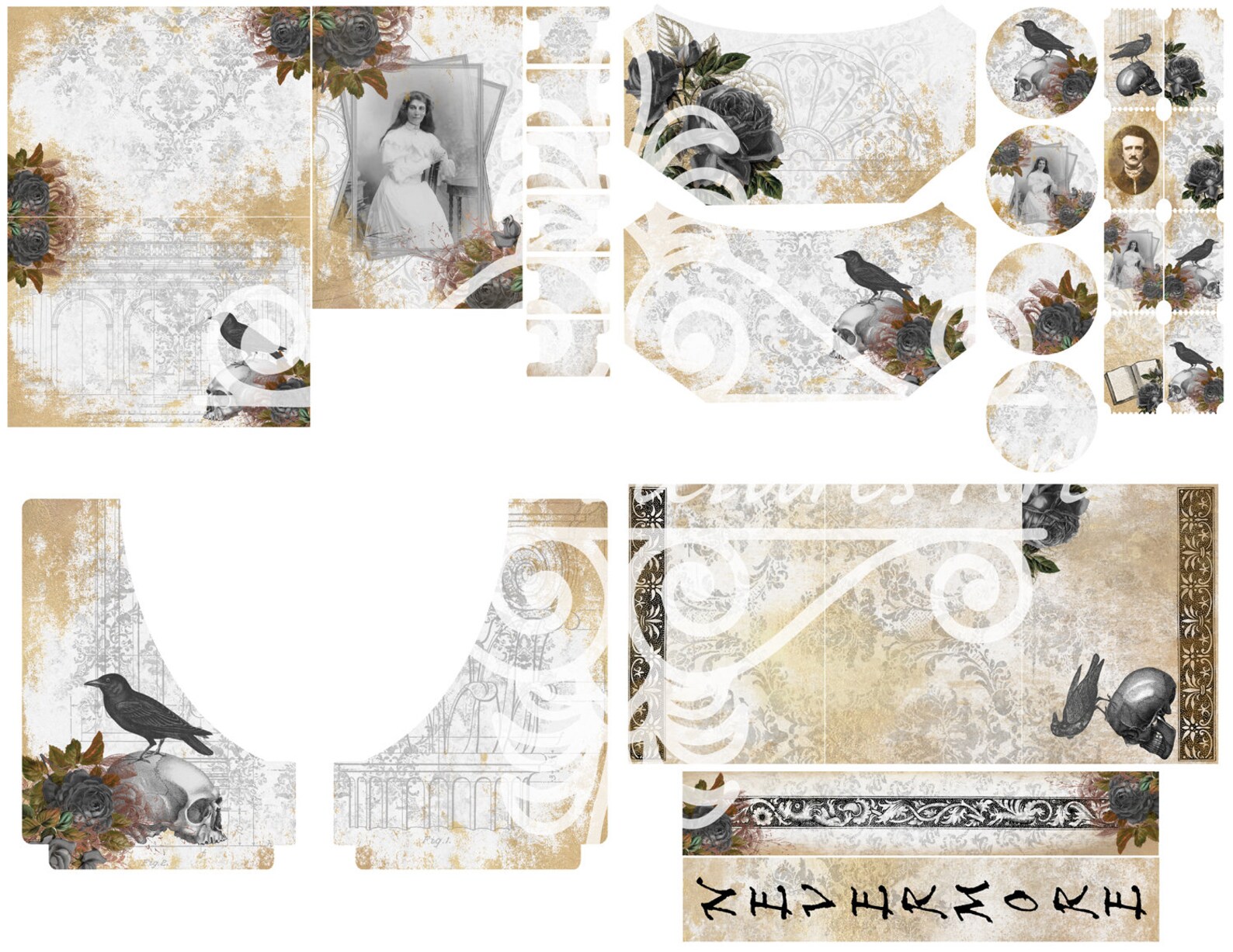 Edgar Allan Poe the Raven Printable Journal Kit Junk - Etsy Canada
