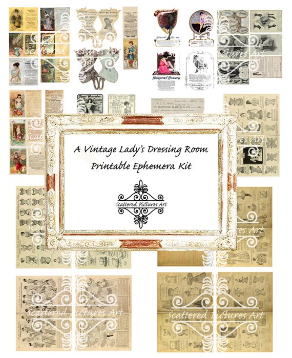 A Vintage Lady's Dressing Room Printable Vintage | Etsy