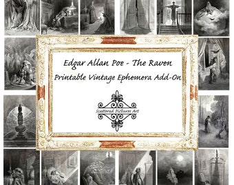 Edgar Allan Poe - the Raven - Printable Journal Kit, Junk Journal ...