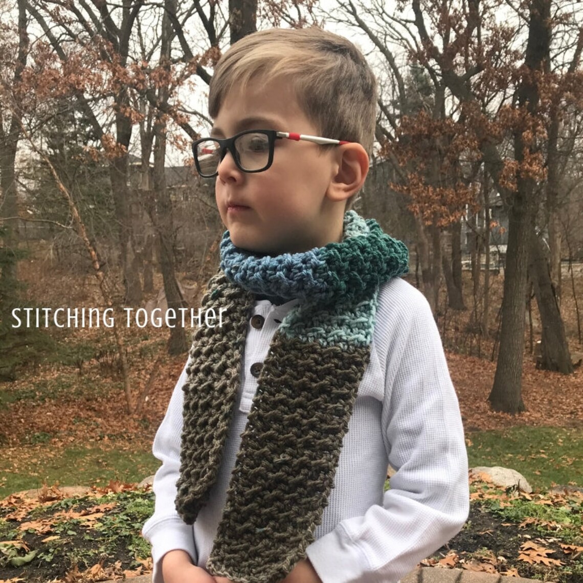Crochet Scarf Pattern for Kids, Boys and Girls | Over the Ridge Scarf ...