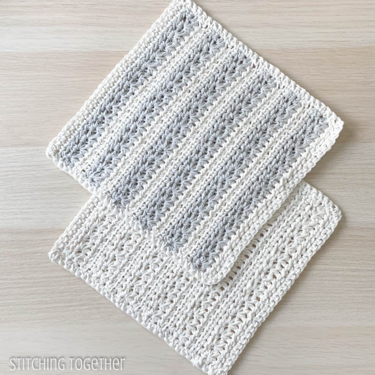 Textured Crochet Dishcloth Pattern | Easy US Terms (PDF Download) - Etsy