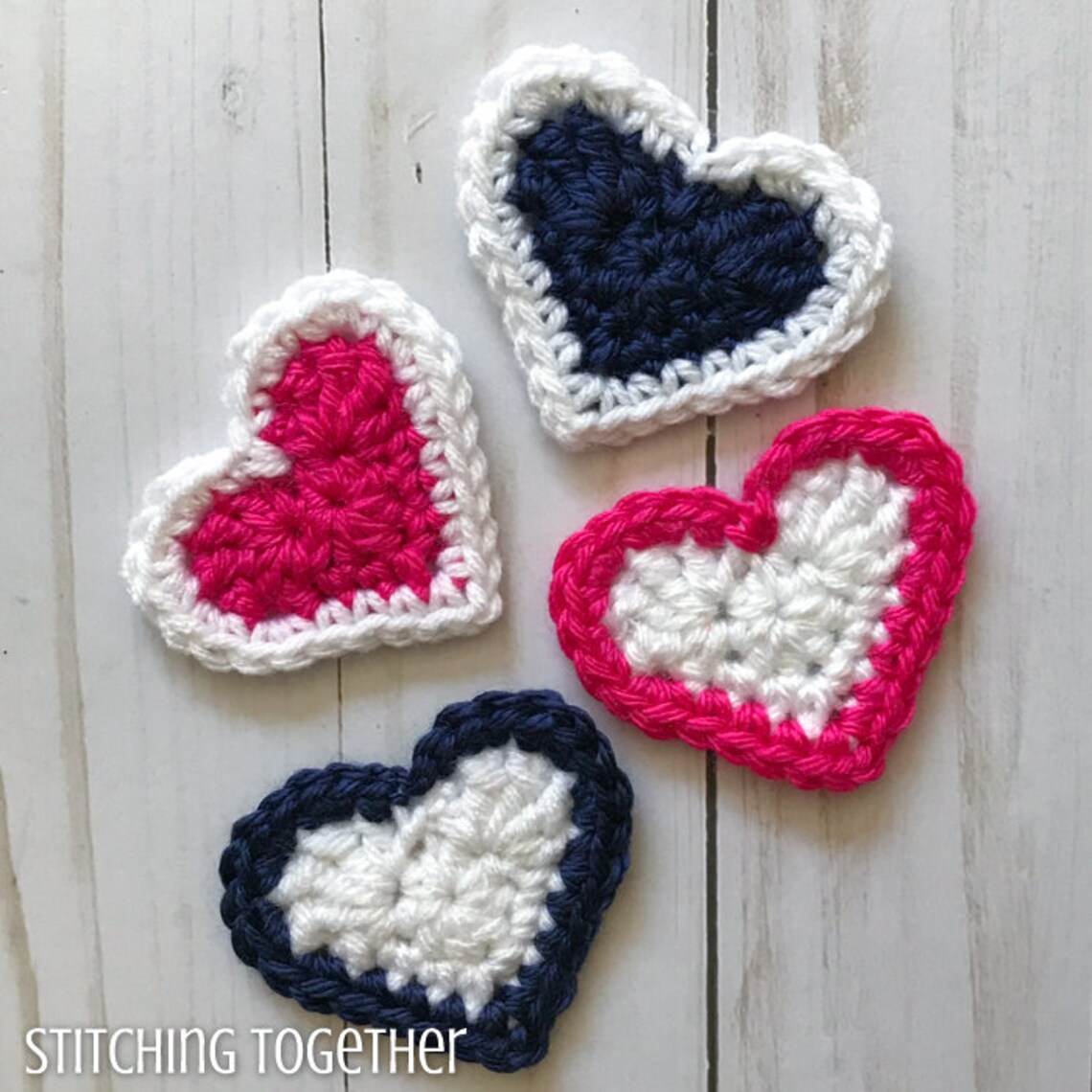 Crochet Heart Pattern | Small Crochet Hearts | Pattern Download - Etsy