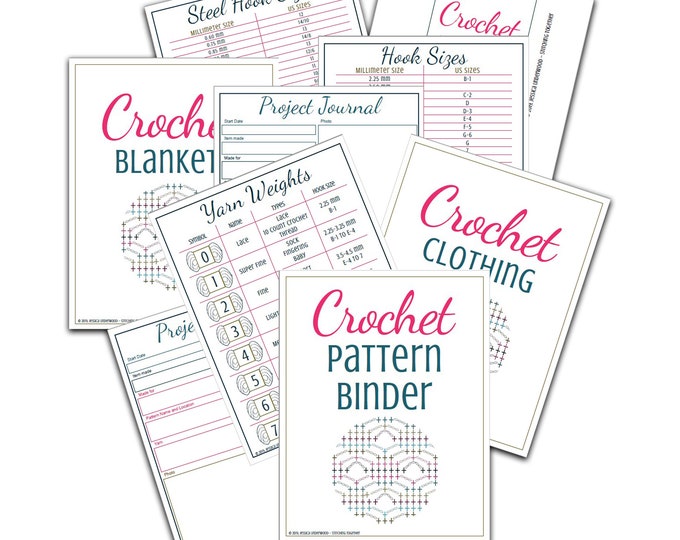 Crochet Pattern Binder Printable Crochet Pattern Organizer - Etsy Canada