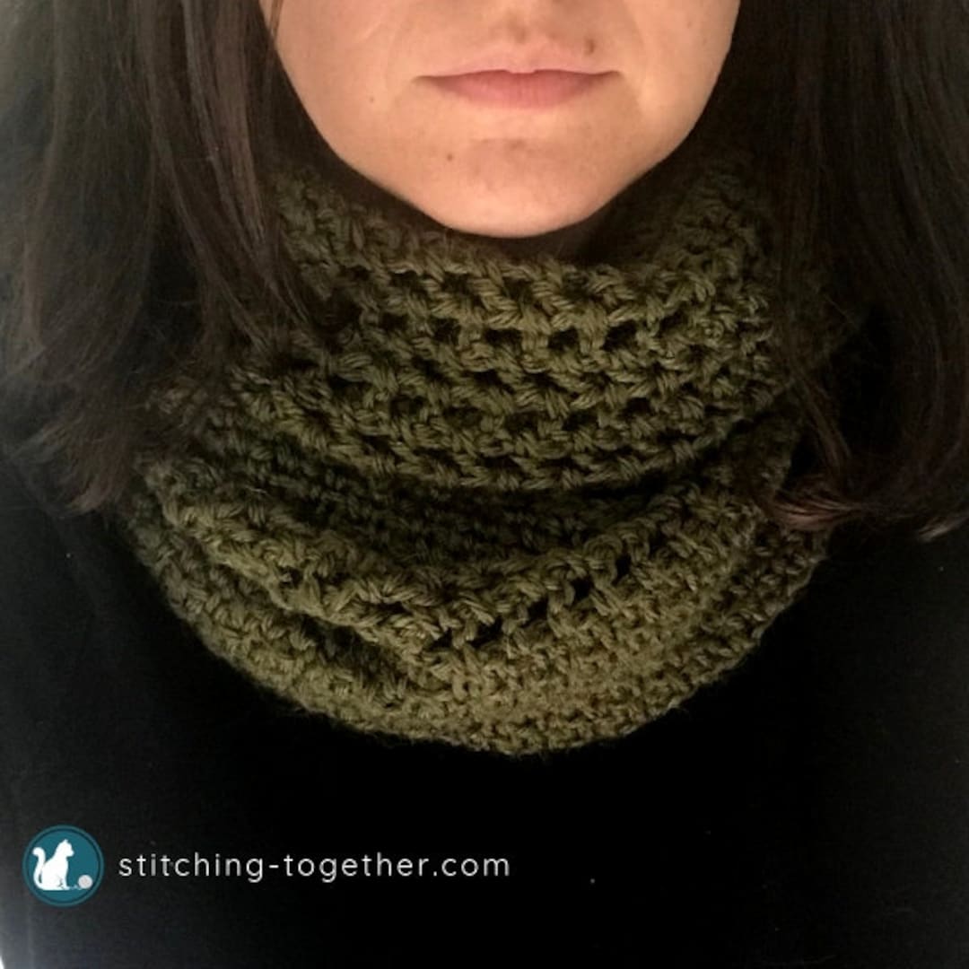 Crochet Moss Stitch Scarf Crochet Scarf Crochet Infinity Scarf Crochet ...