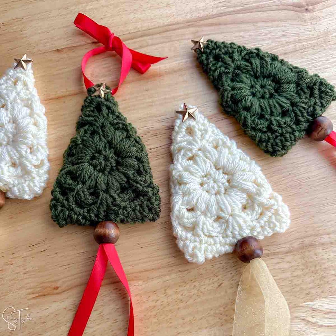 Granny Square Ornament Crochet Pattern | Christmas Tree Ornament ...