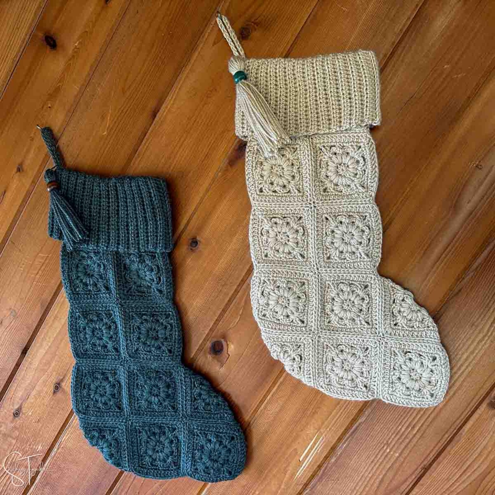 Granny Square Christmas Stocking Pattern, Christmas Crochet Stocking ...