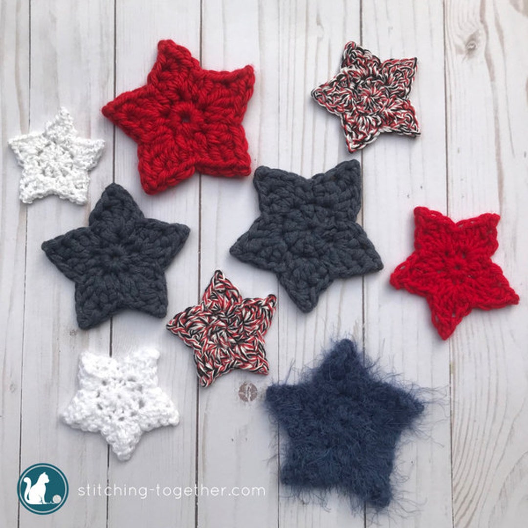 Easy Crochet Star Pattern Small Crochet Stars Pattern Download - Etsy