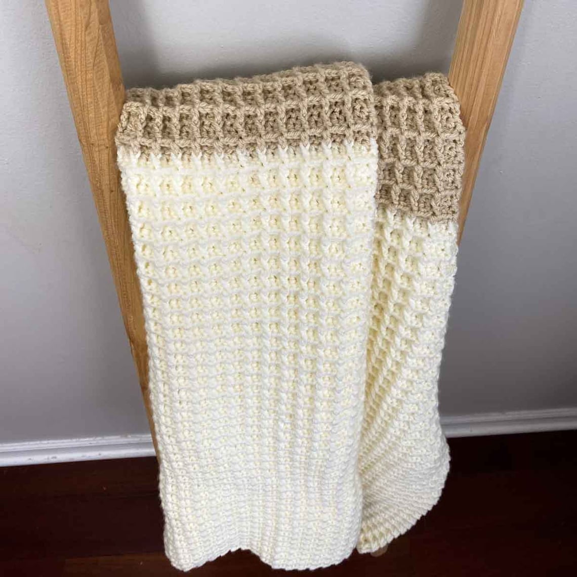 Crochet Waffle Stitch Blanket Pattern Easy Waffle Stitch | Etsy