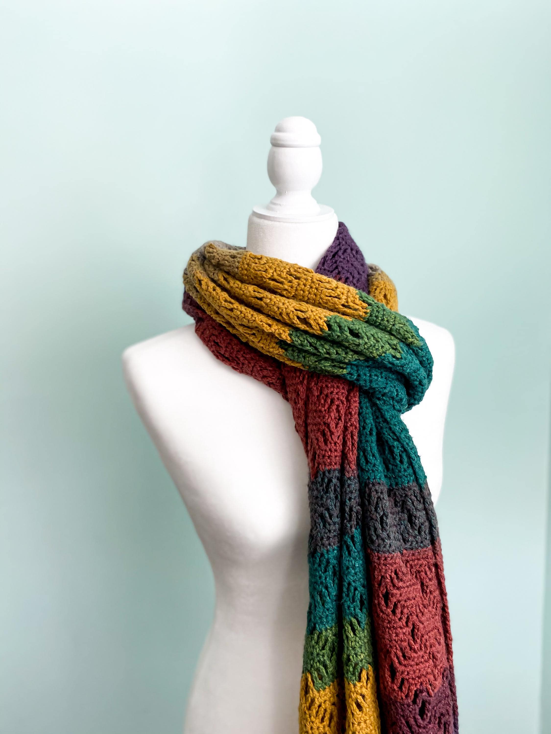Crochet Scarf Pattern, Wrap Me in Diamonds Crochet Scarf Pattern, Fall ...