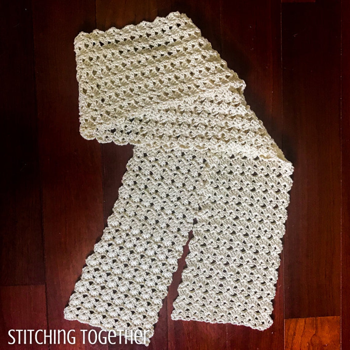 Lacy Crochet Scarf Pattern | Shell Stitch Crochet Scarf | Pattern ...