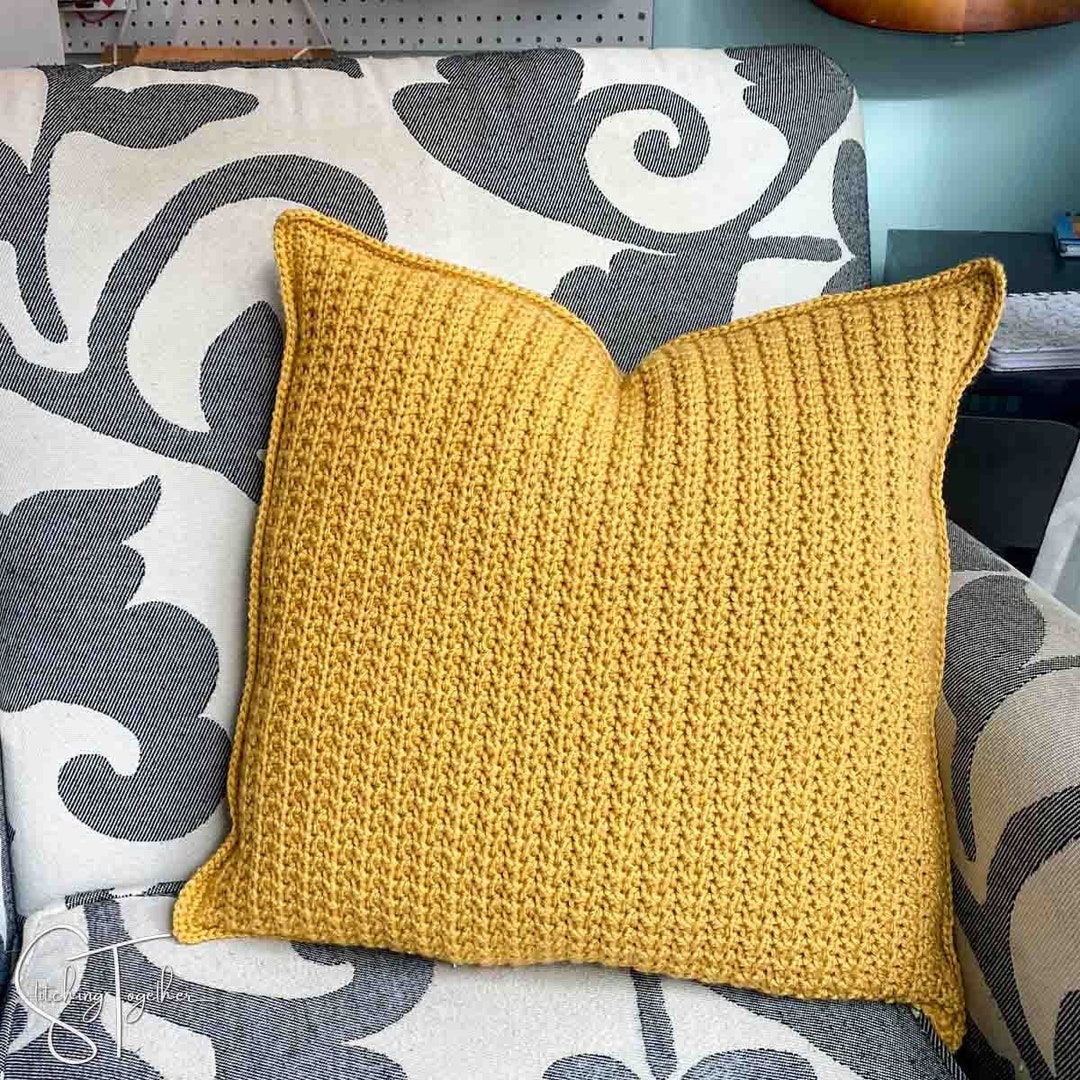 Textured Crochet Pillow Cover Pattern PDF | Throw Pillow Pattern ...