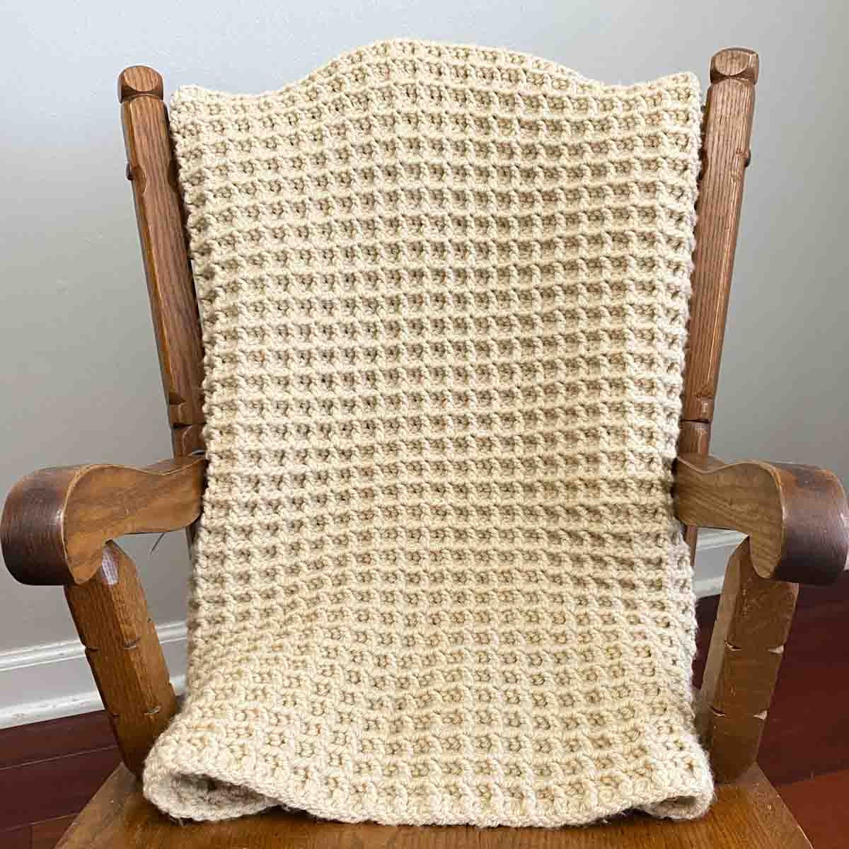 Crochet Waffle Stitch Blanket Pattern Easy Waffle Stitch - Etsy