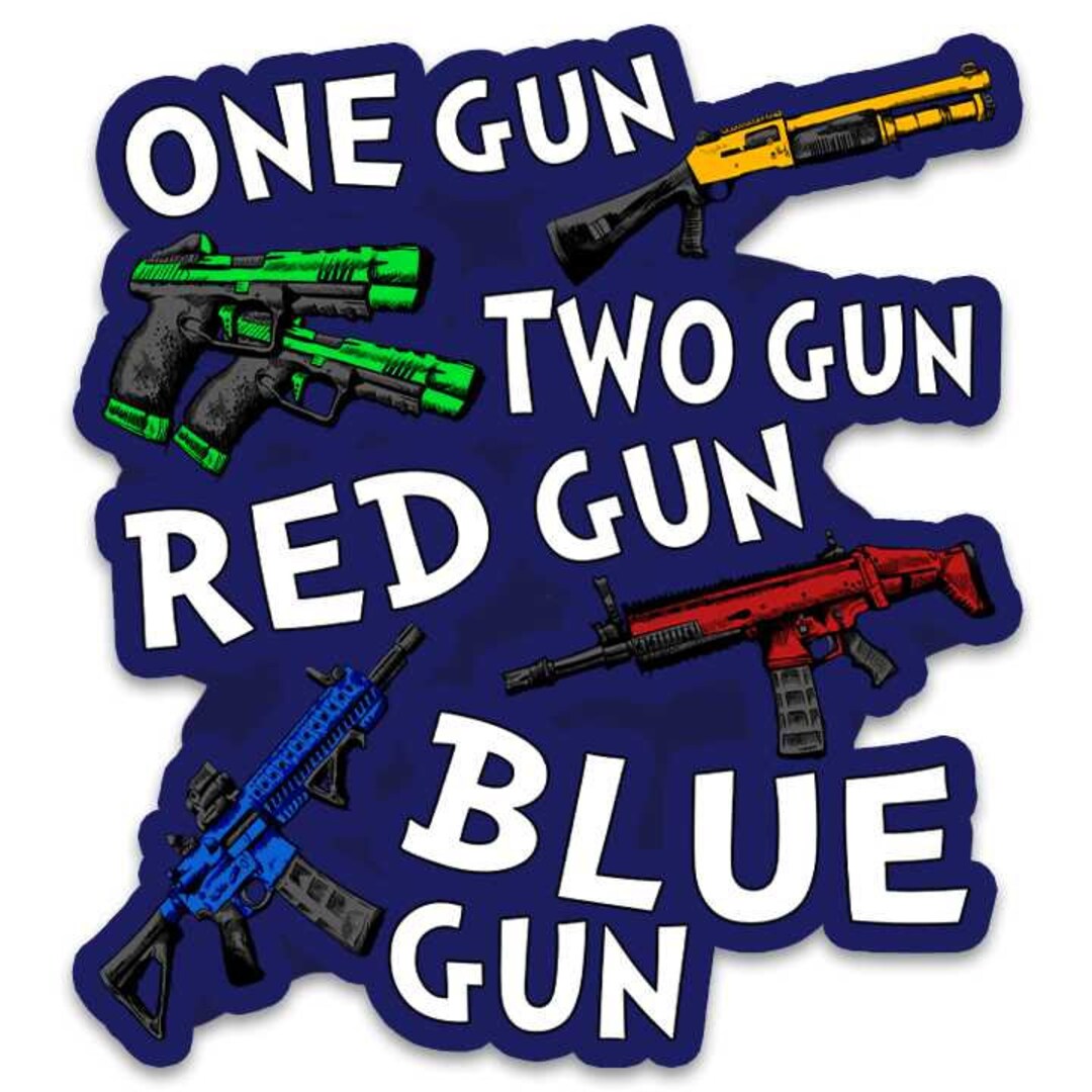 One Gun Two Gun Decal Premium Vinyl Die Cut UV Coating Military Decals ...