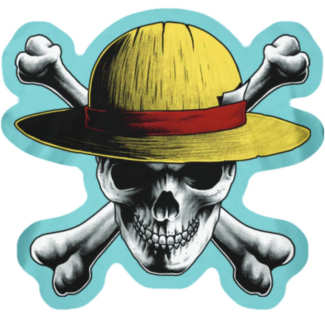 Straw Hat Jolly Roger Decal Distressed Vinyl Die Cut UV - Etsy