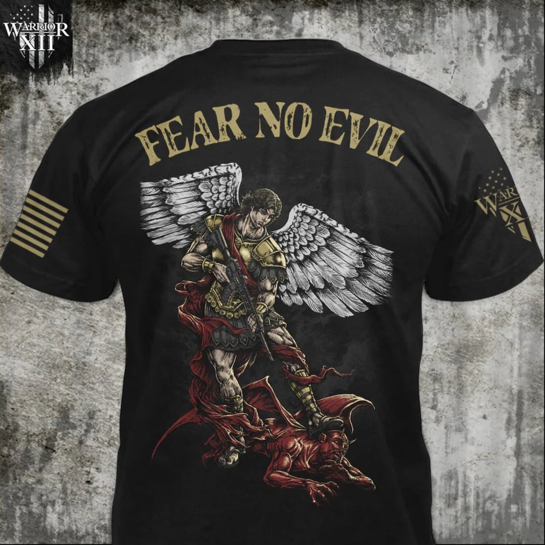 Fear No Evil T-shirt Patriotic Tribute Tee American Pride Veteran ...