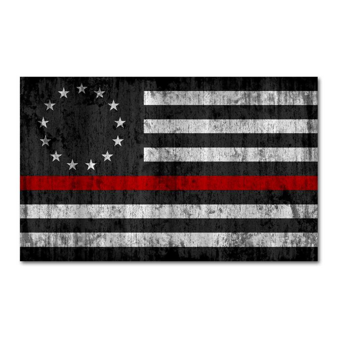 Thin Red Line Betsy Ross Flag Decal Premium Vinyl Die Cut UV Coating ...