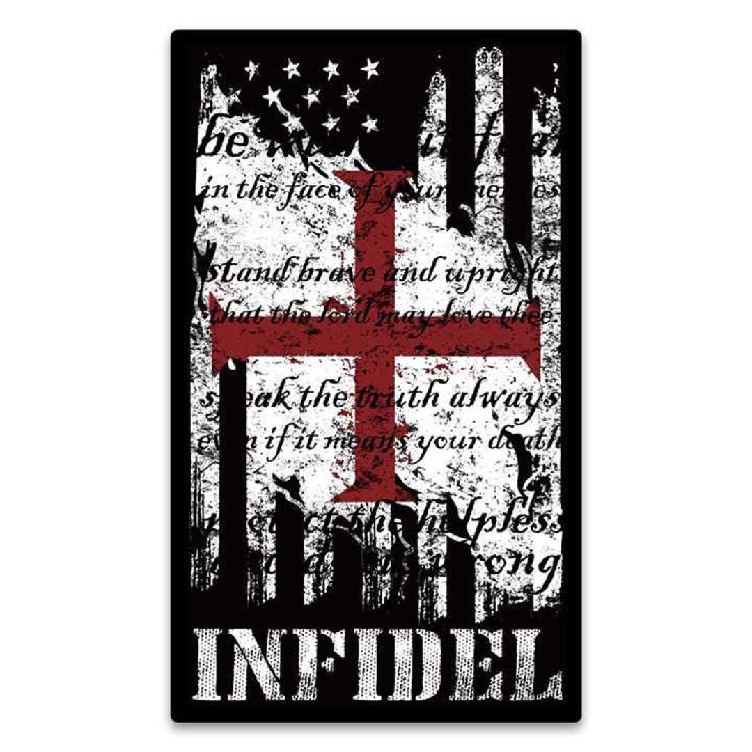 American Infidel Flag Decal Premium Vinyl Die Cut UV Coating Military ...
