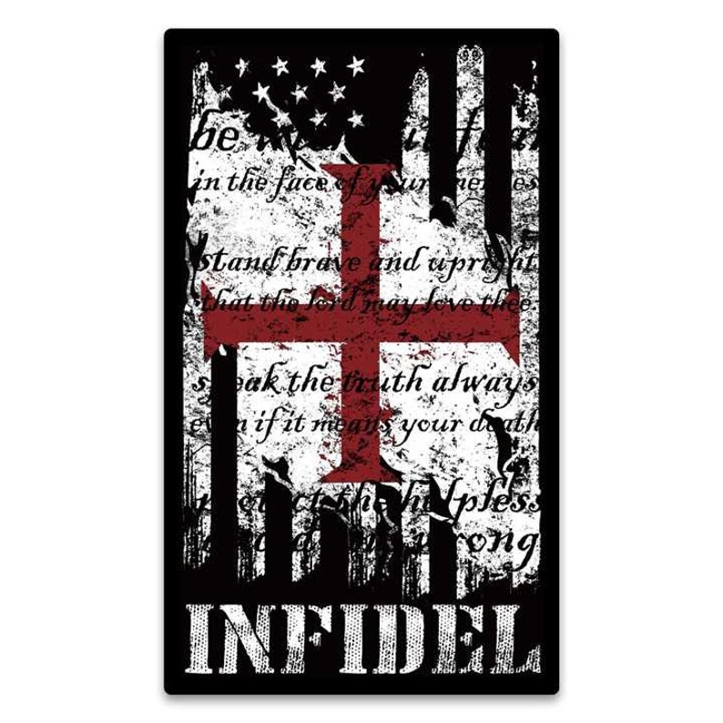 American Infidel Flag Decal Premium Vinyl Die Cut UV Coating Military ...