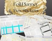 Foil Planner Box Stickers: Multiple Sizes and Colors - Etsy