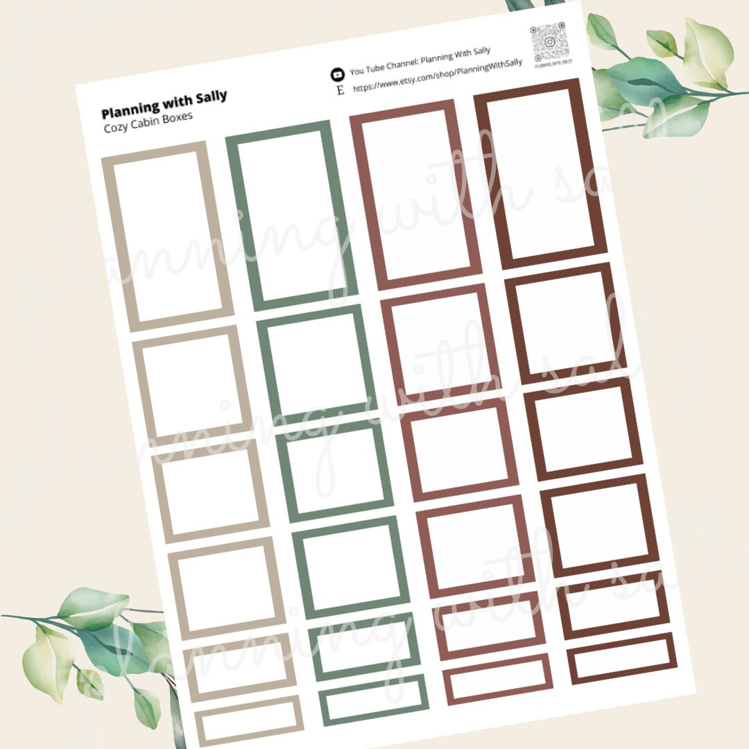 Cozy Cabin Box Stickers! PRINTABLE Instant Download! Multiple Sizes ...