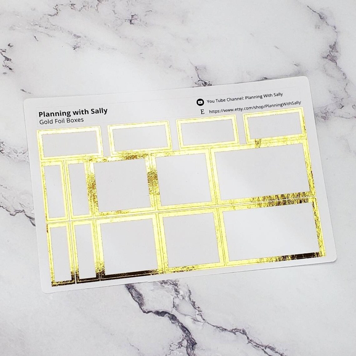 Foil Planner Box Stickers: Multiple Sizes and Colors - Etsy