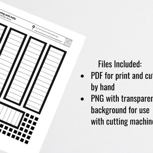 Black Sidebar Box Stickers! PRINTABLE Instant Download! Fits Classic ...