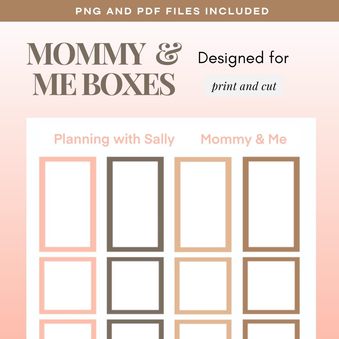 Mommy & Me Box Stickers! PRINTABLE Instant Download! Multiple Sizes ...