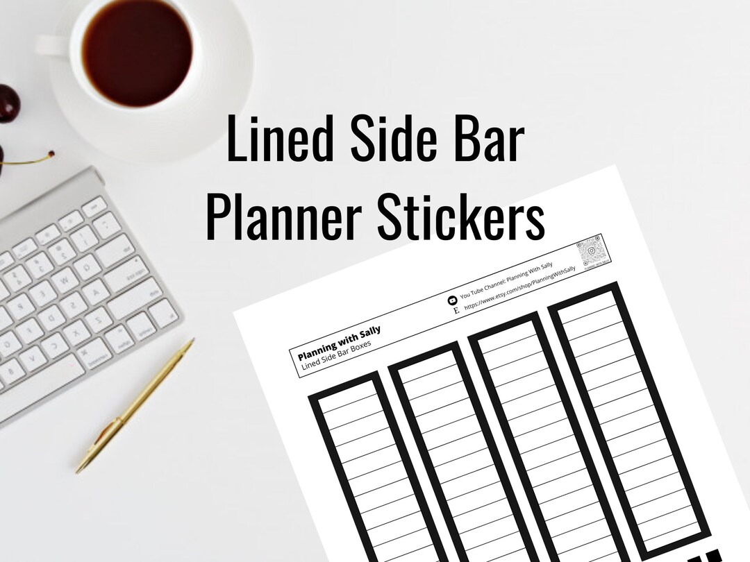 Black Sidebar Box Stickers! PRINTABLE Instant Download! Fits Classic ...