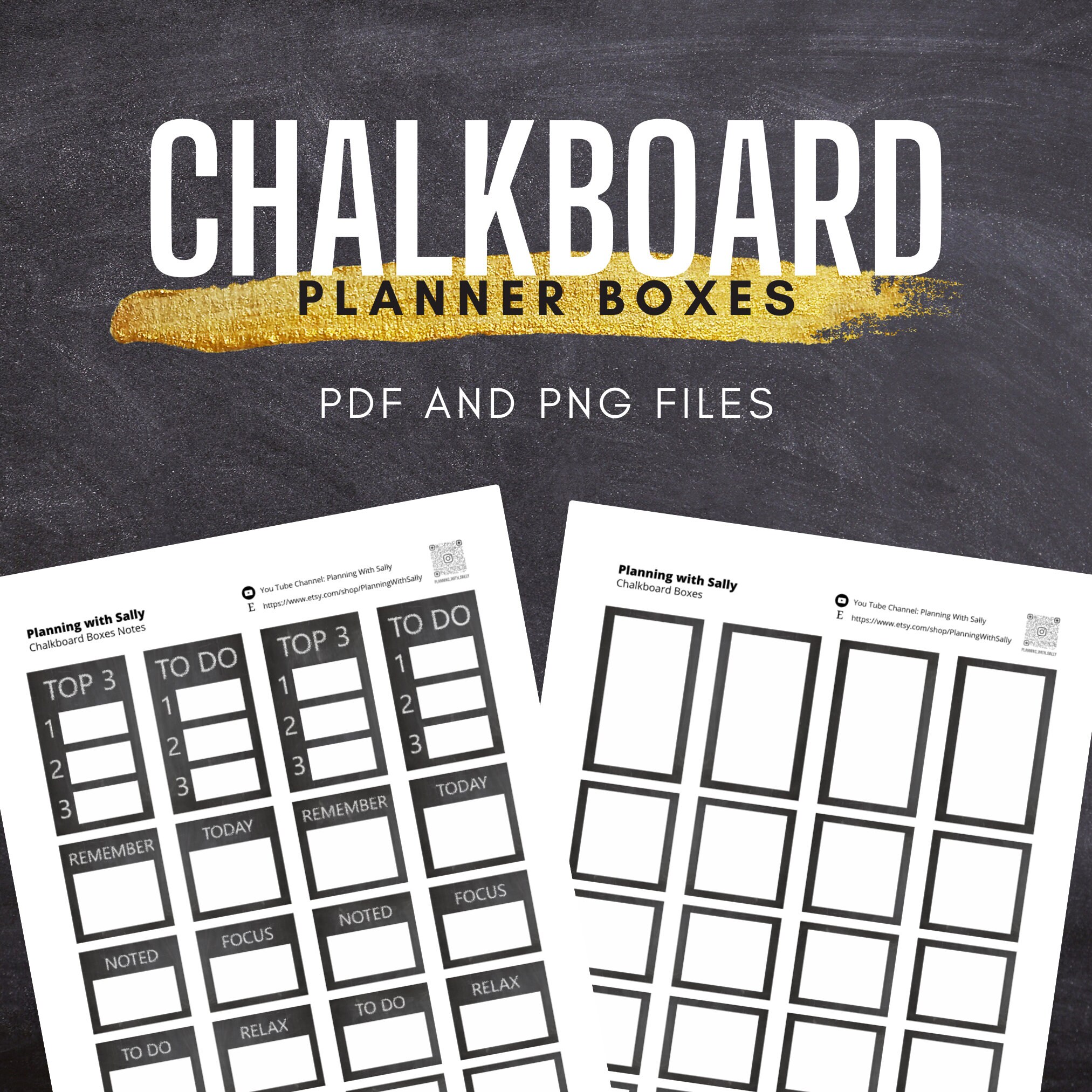 Chalkboard Box Stickers! PRINTABLE Instant Download! Multiple Sizes ...