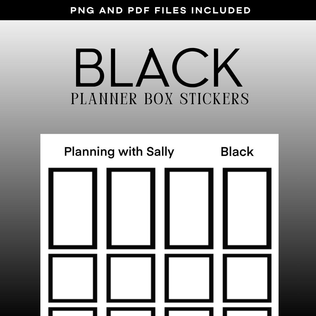 Black Box Stickers! PRINTABLE Instant Download! Multiple Sizes! Fits ...