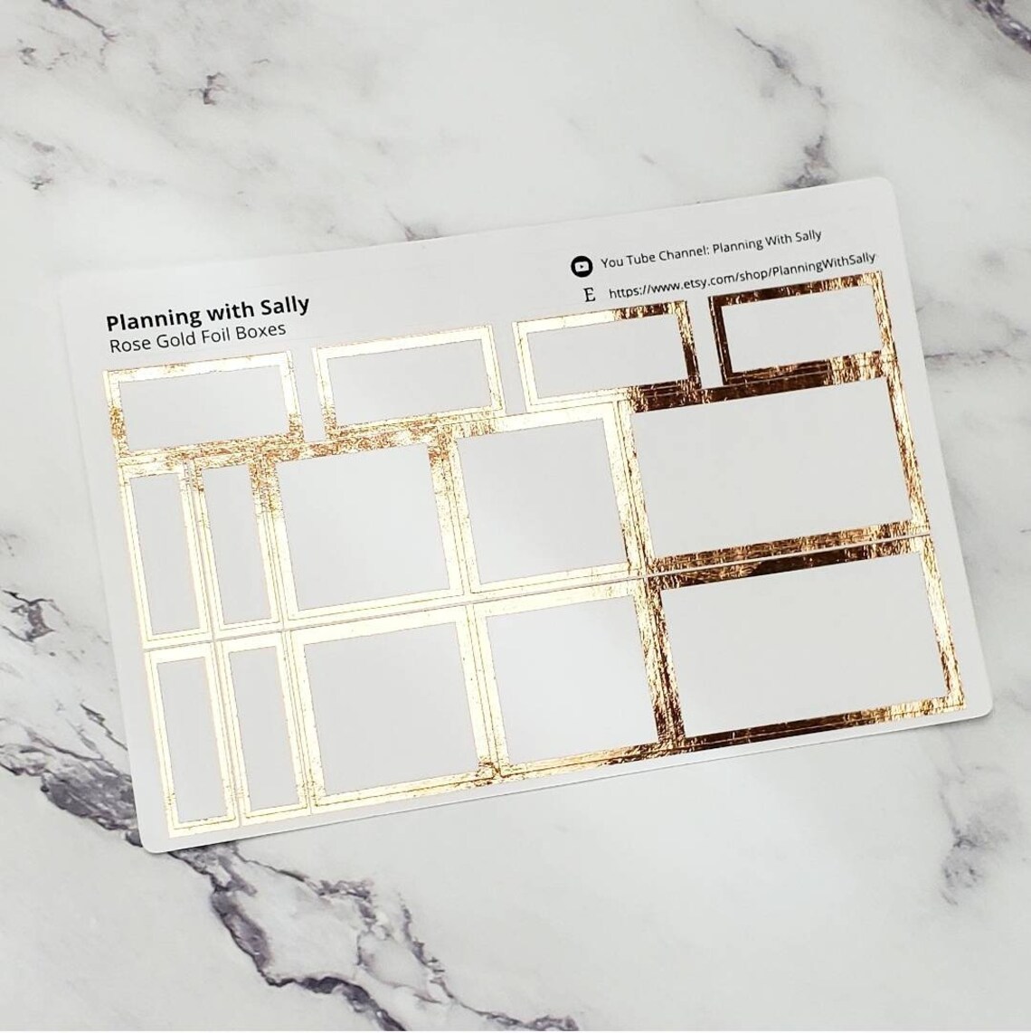 Foil Planner Box Stickers: Multiple Sizes and Colors - Etsy