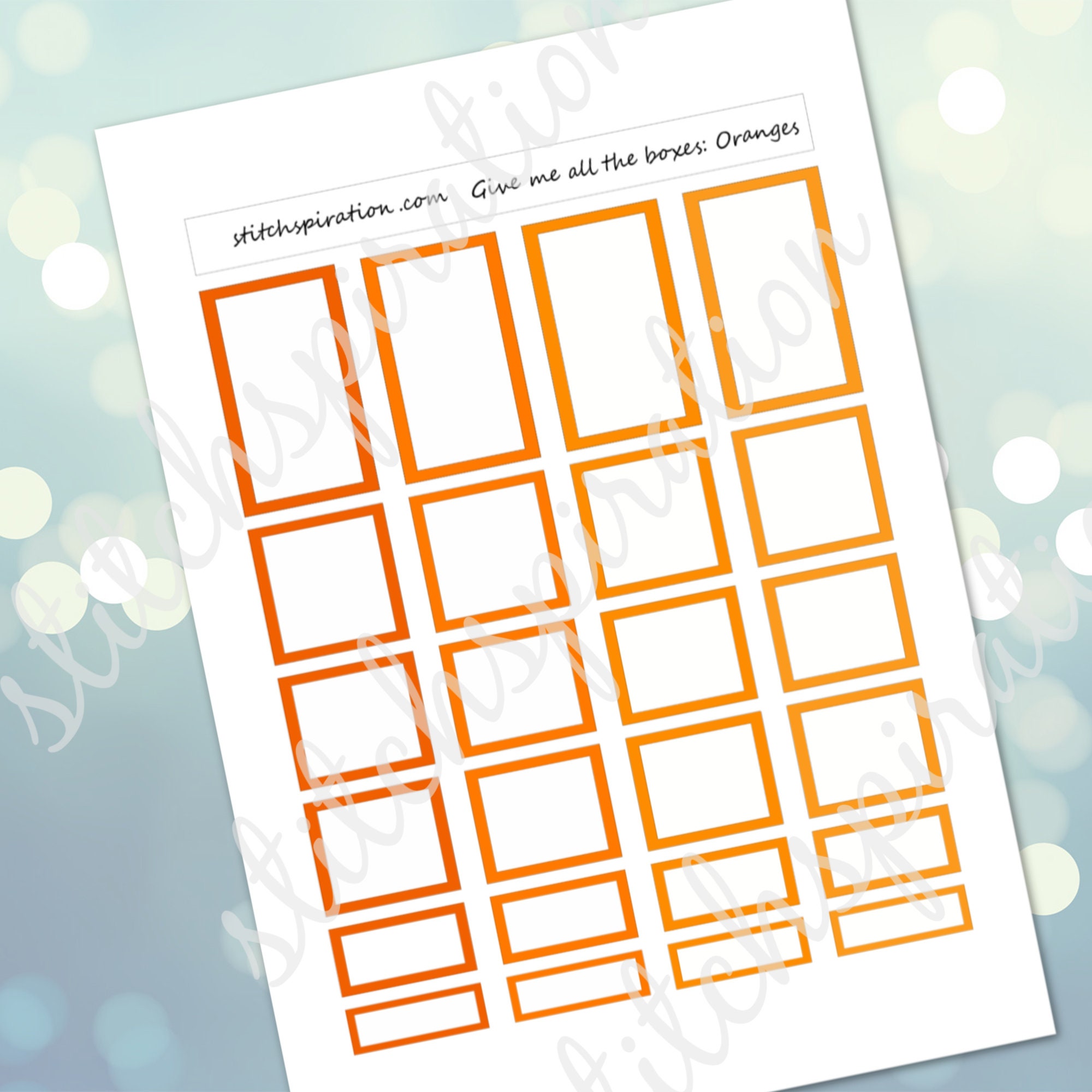 Orange Box Stickers PRINTABLE Instant Download Multiple Sizes Fits ...