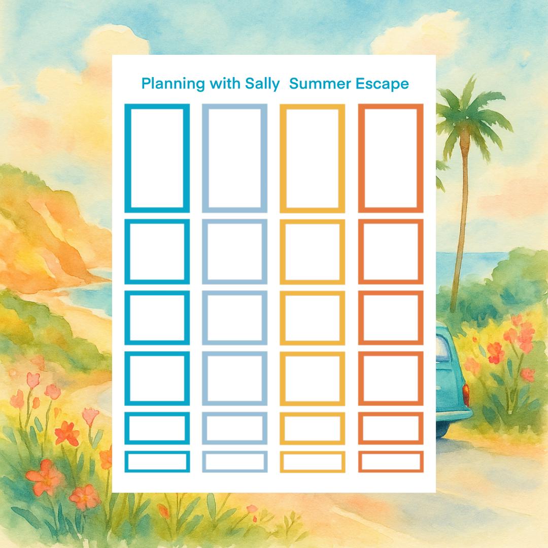 Summer Escape Stickers! PRINTABLE Instant Download! Multiple Sizes ...