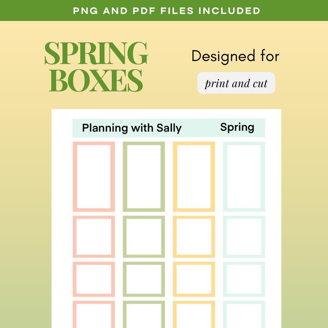 Spring Box Stickers! PRINTABLE Instant Download! Multiple Sizes! Fits ...