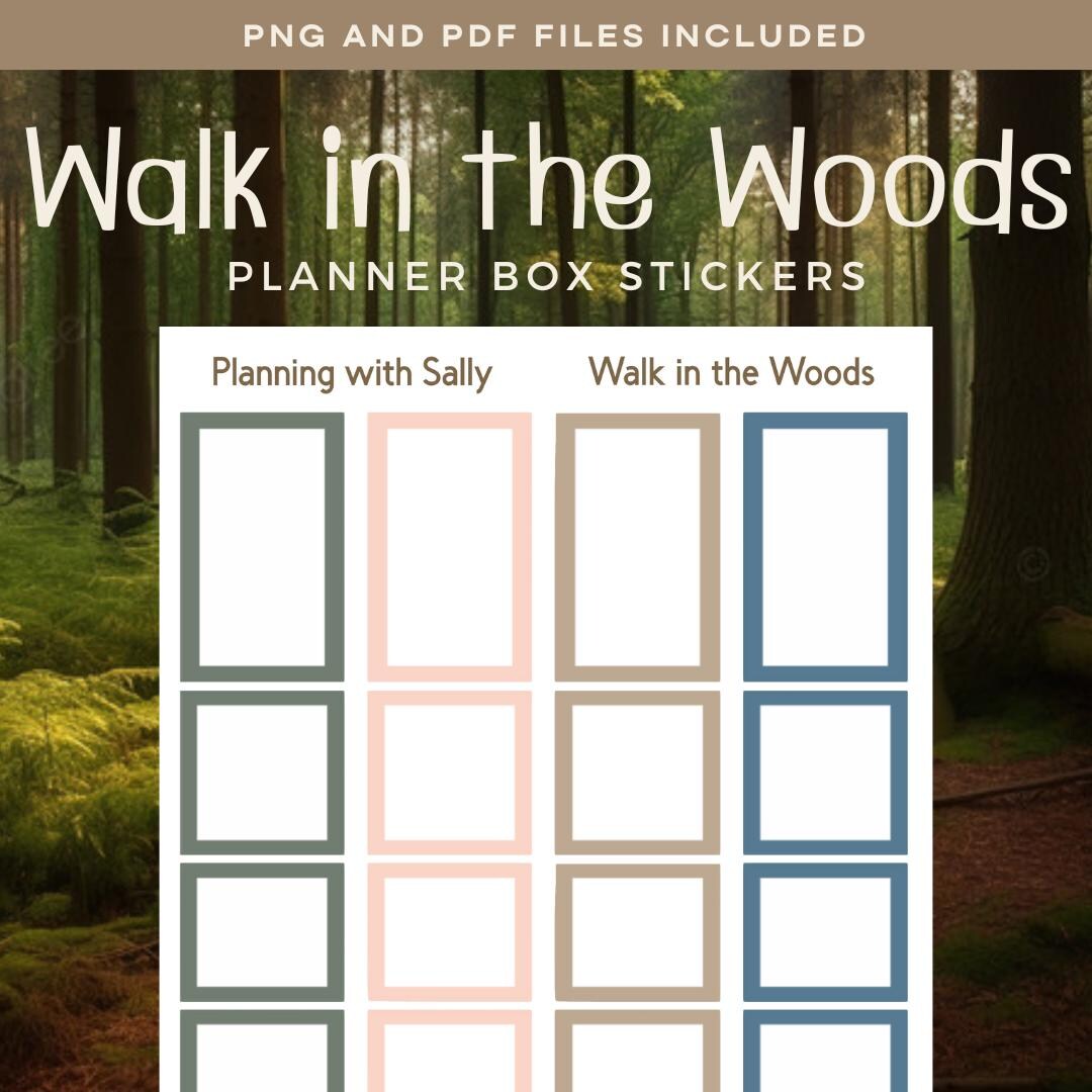 Walk in the Woods | Woodland Vibes Box Stickers! PRINTABLE Instant ...