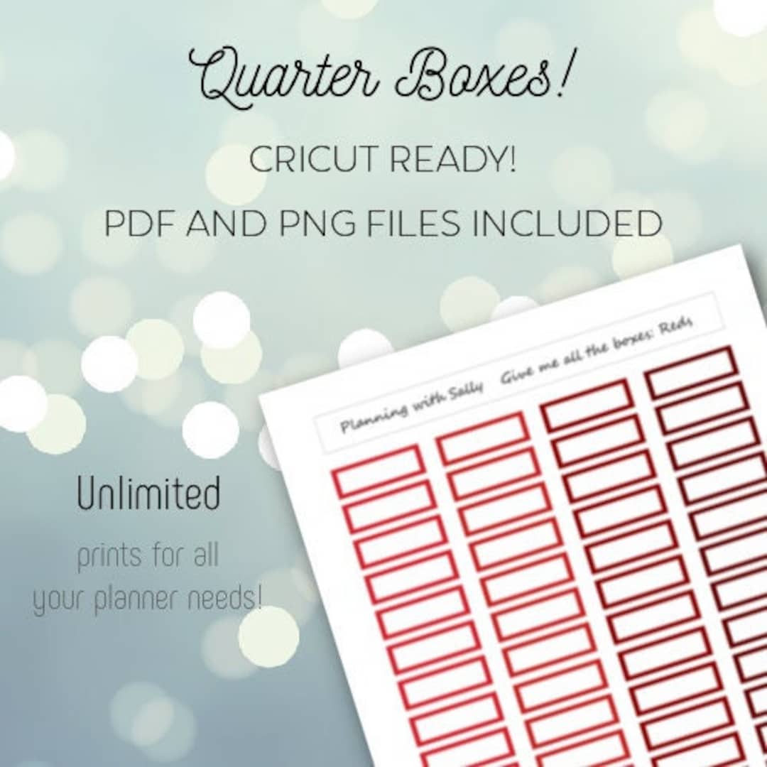 Red Box Stickers! PRINTABLE Instant Download! Quarter Boxes! Fits ...
