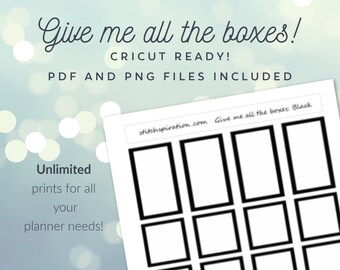 Blue Box Stickers! PRINTABLE Instant Download! Multiple Sizes! Fits ...