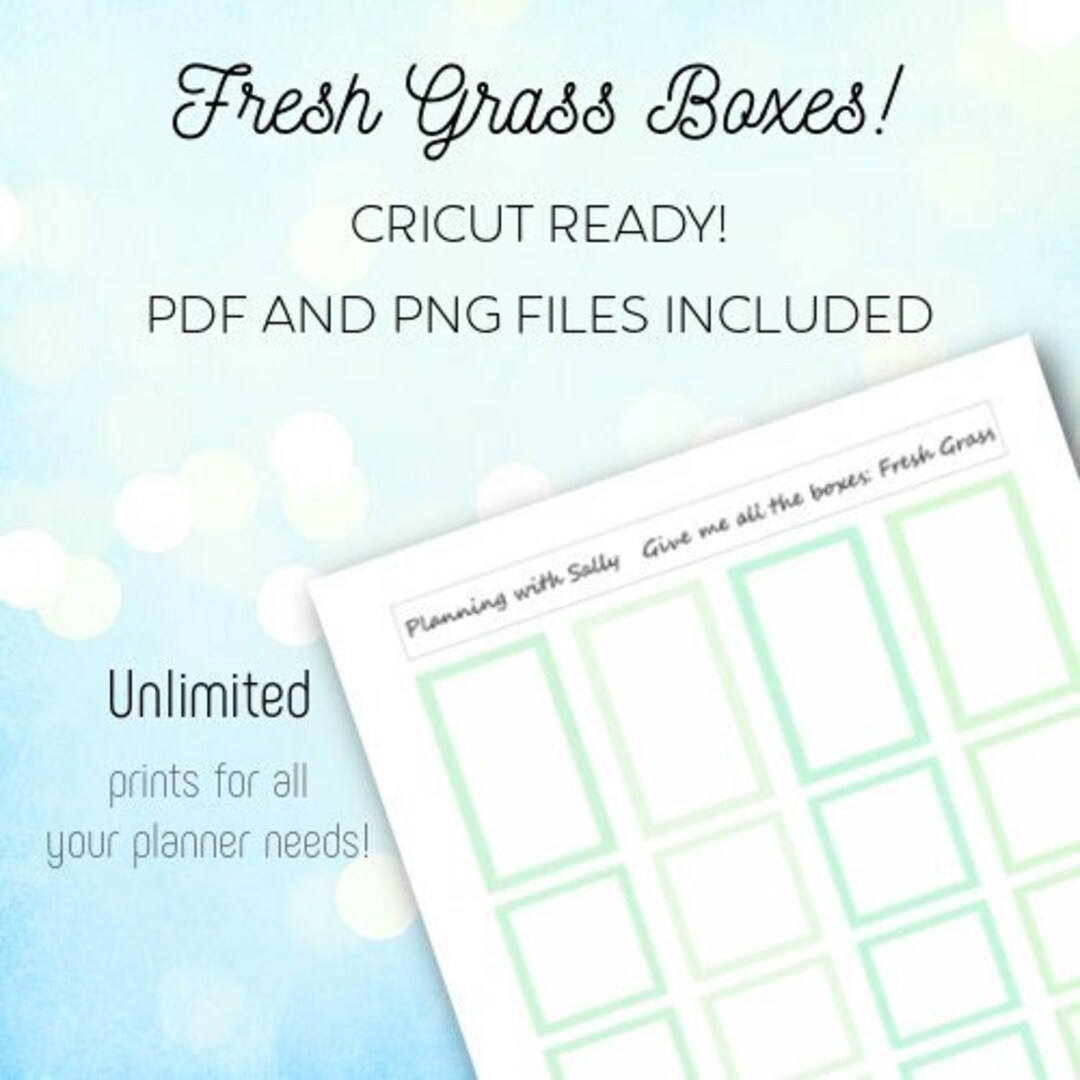 Fresh Grass Box Stickers! PRINTABLE Instant Download! Multiple Sizes ...