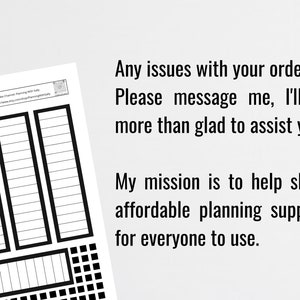 Black Sidebar Box Stickers! PRINTABLE Instant Download! Fits Classic ...