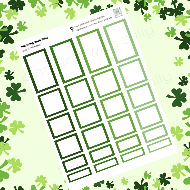 Shamrock Box Stickers! PRINTABLE Instant Download! Multiple Sizes! Fits ...