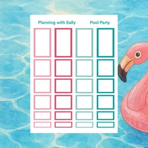 Pool Party Stickers! PRINTABLE Instant Download! Multiple Sizes! Fits ...