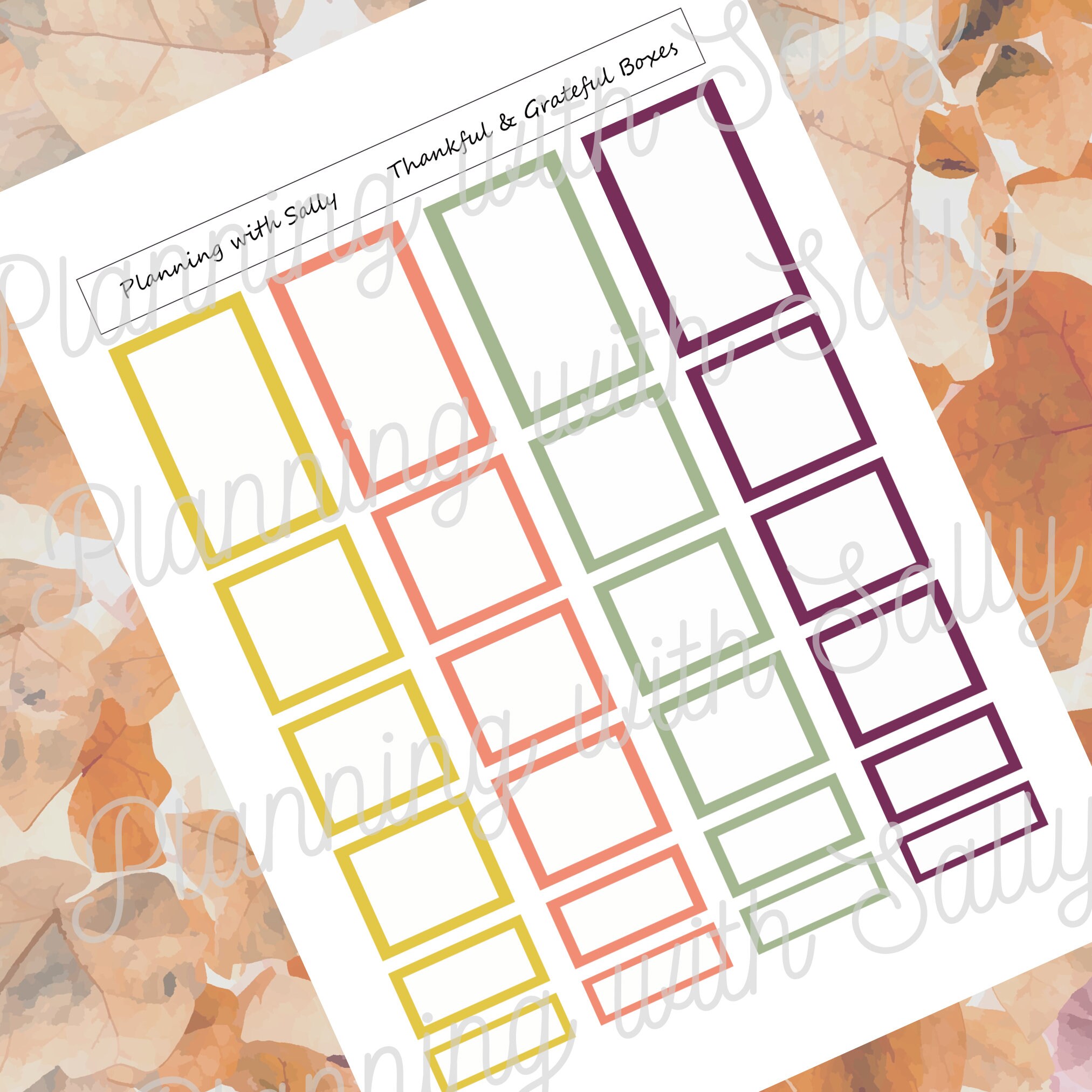 Thankful & Grateful Box Stickers! PRINTABLE Instant Download! Multiple ...