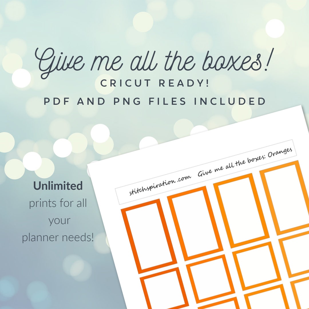 Orange Box Stickers! PRINTABLE Instant Download! Multiple Sizes! Fits ...