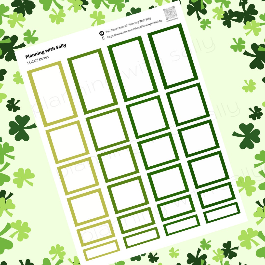 Lucky Box Stickers! PRINTABLE Instant Download! Multiple Sizes! Fits ...